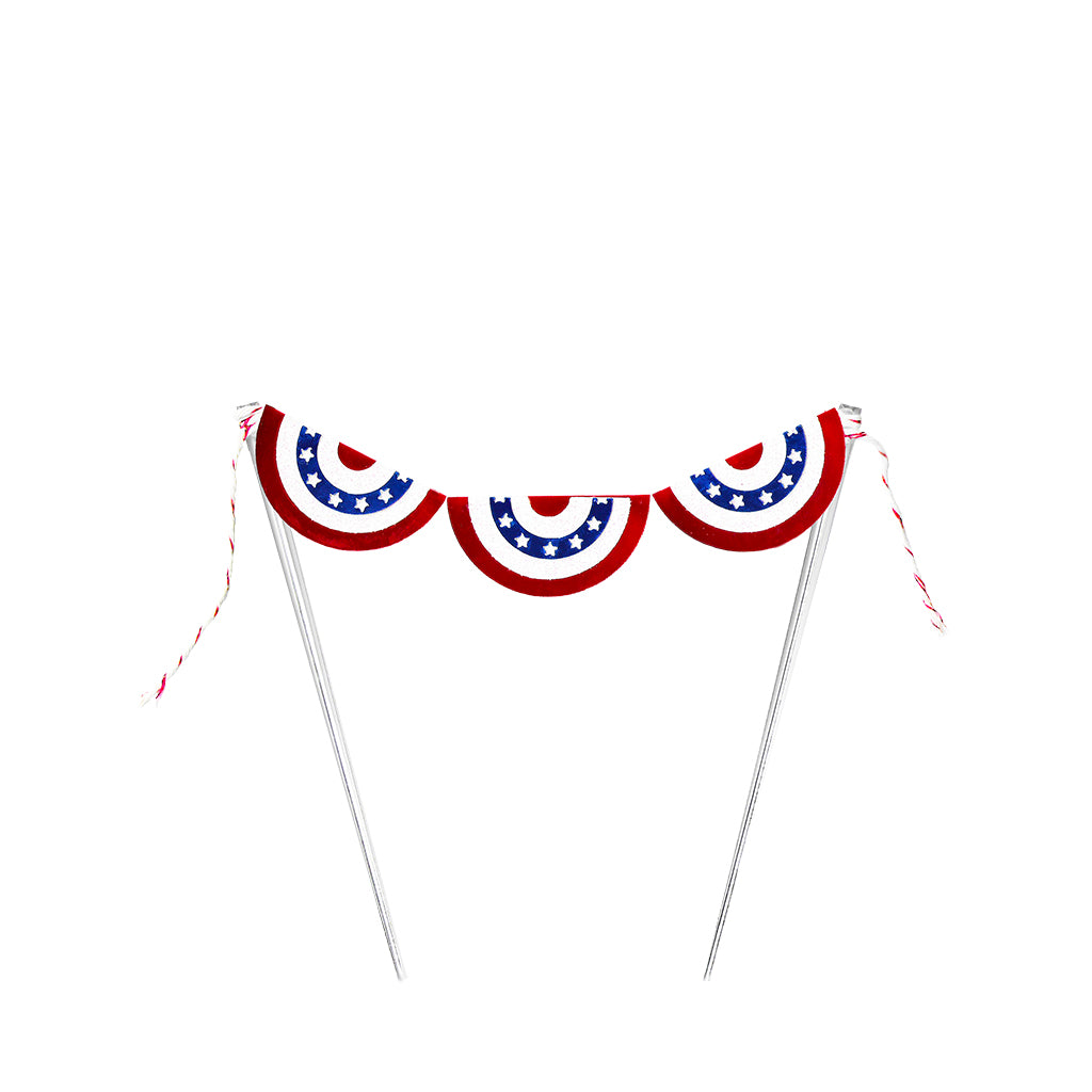 American Bunting Flag Cake Topper | Janie's Cakes