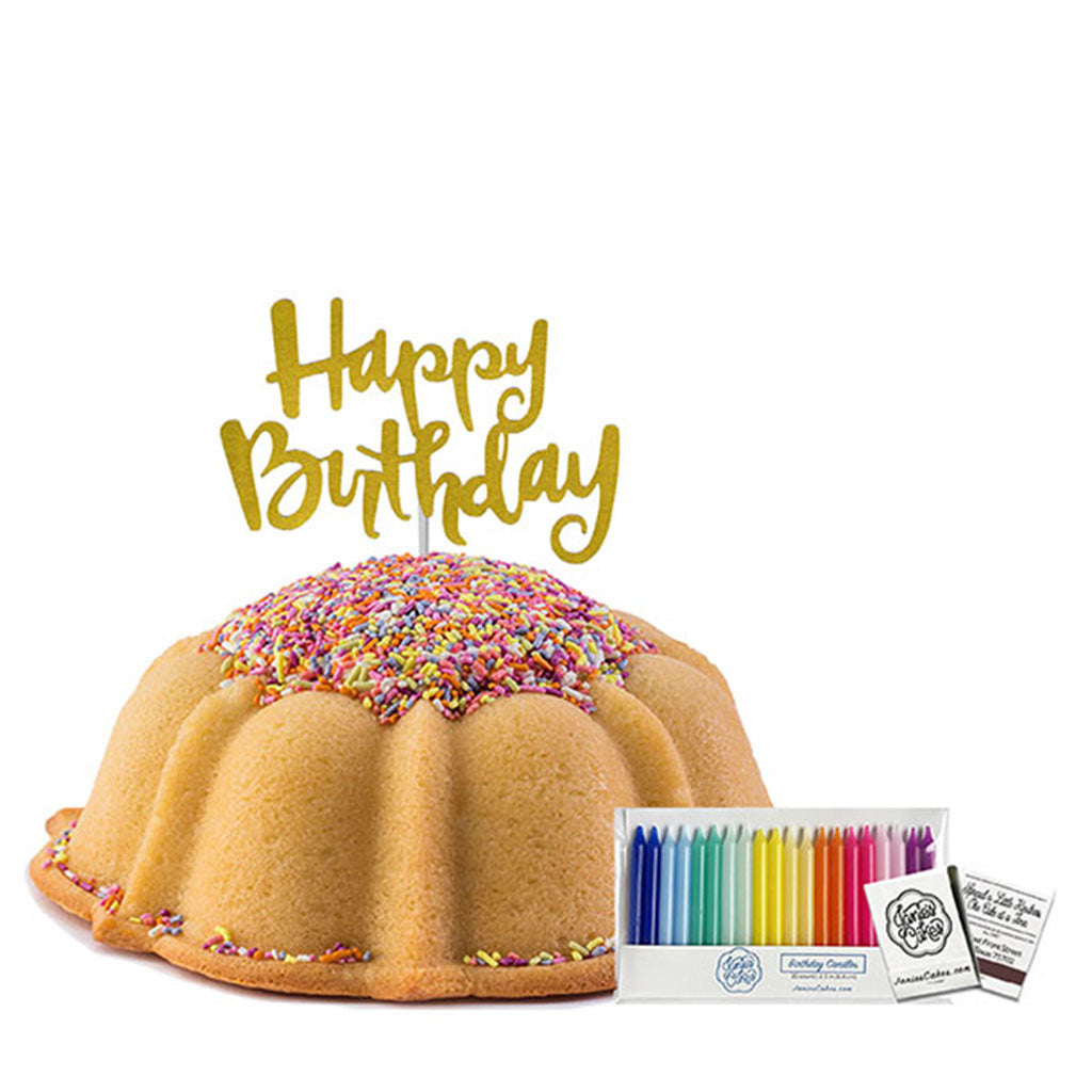 Janie's Cakes Celebration Jane With Birthday Candles & Happy Birthday ...