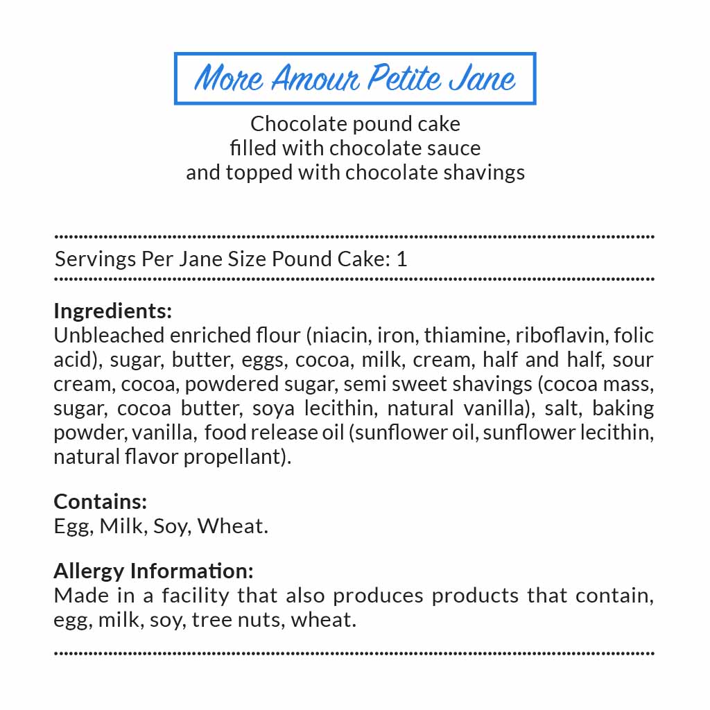 Mour Amour Petite Jane | Janie's Cakes